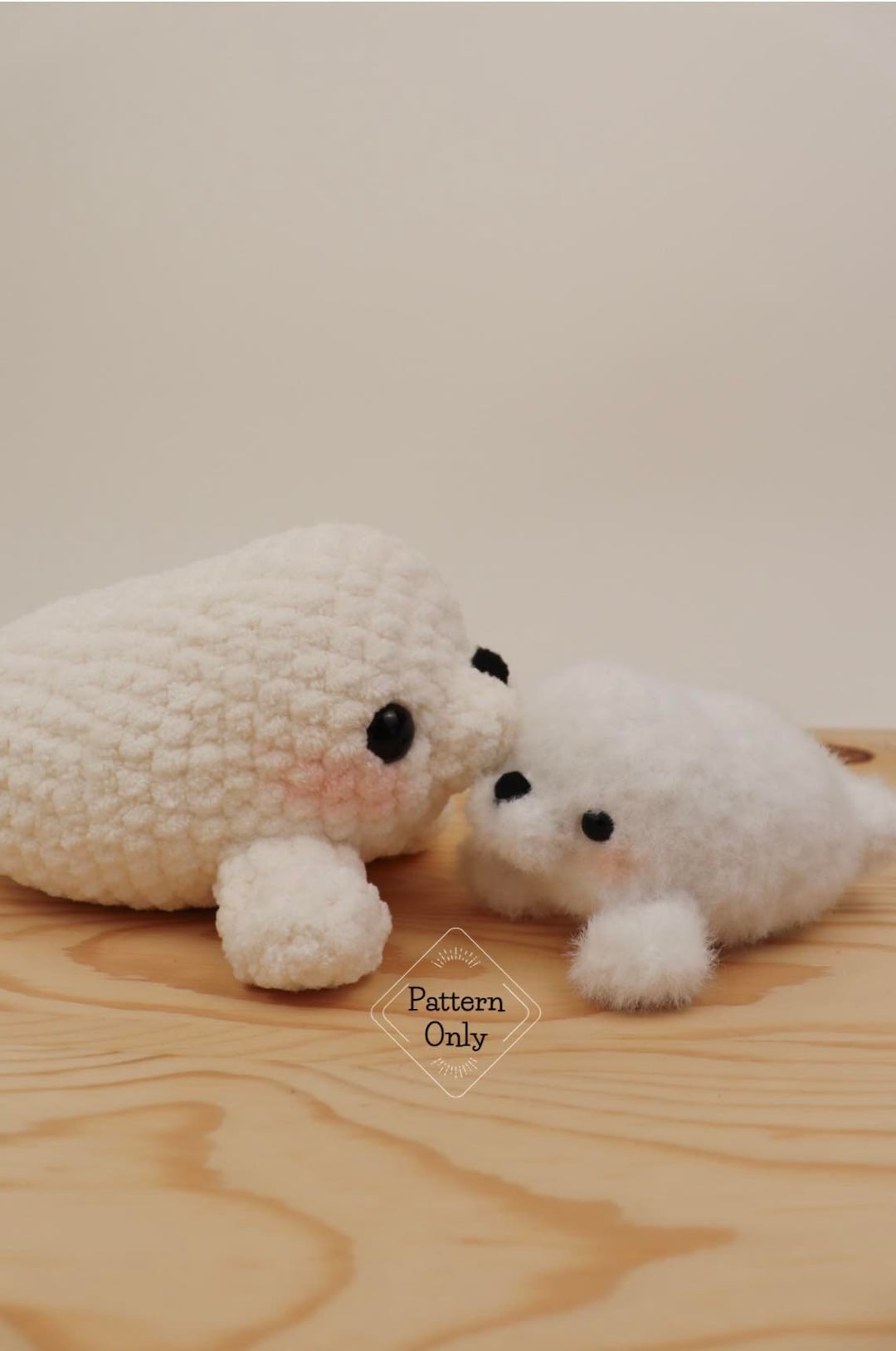 PATTERN/INSTRUCTIONS Seal, Amigurumi Pattern, Baby Seal Pattern ...
