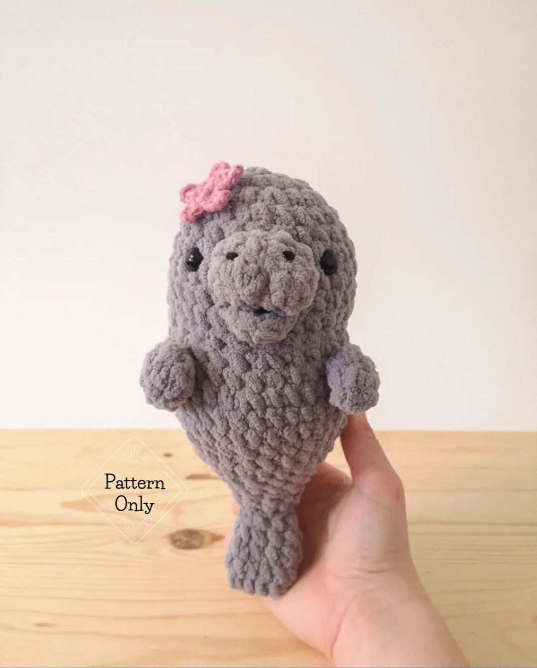 PATTERN/INSTRUCTIONS Manatee, Amigurumi Pattern, Manatee Pattern ...