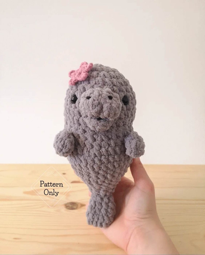 PATTERN/INSTRUCTIONS Manatee Amigurumi Pattern Manatee - Etsy