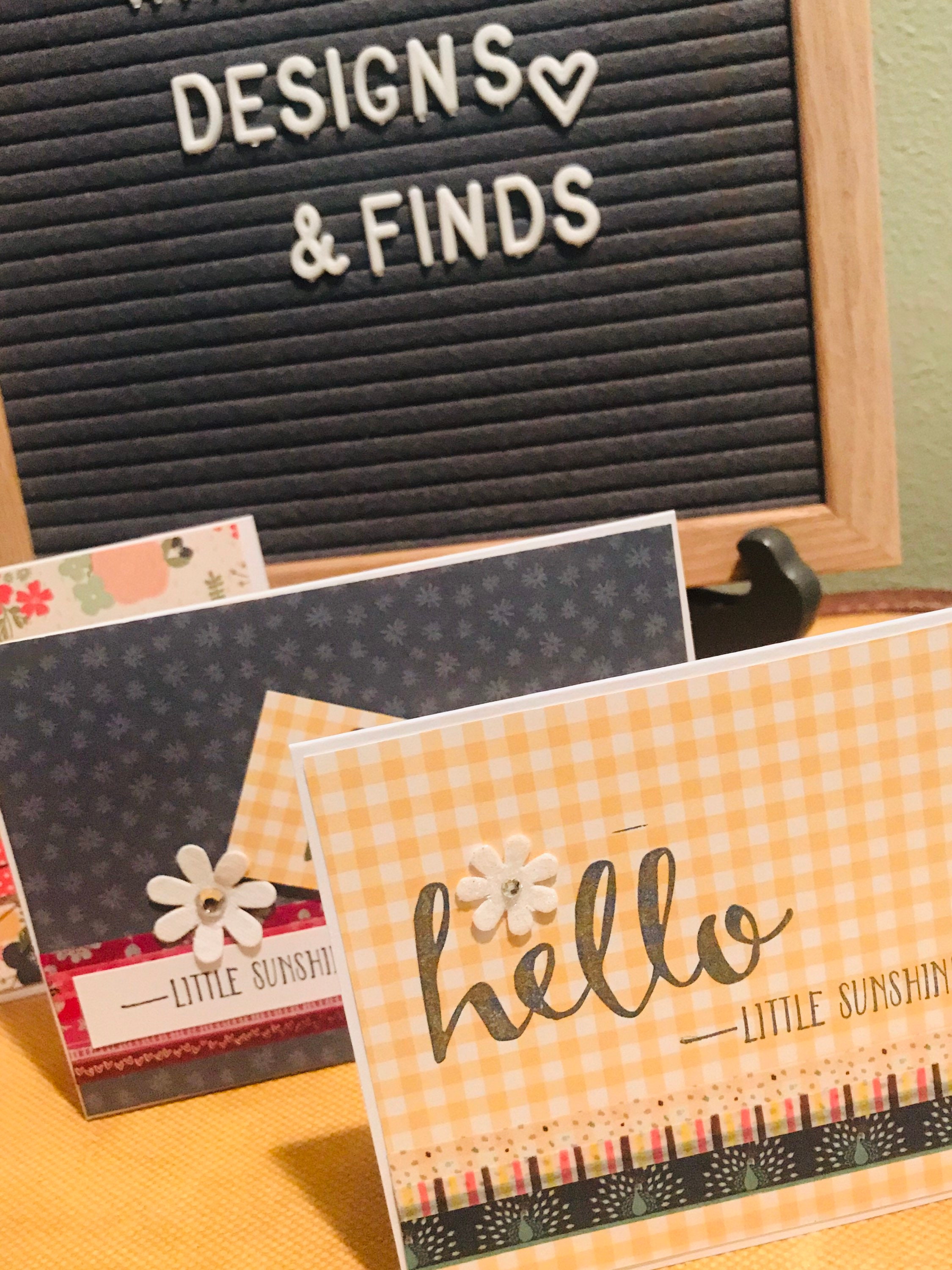 Hand Stamped Hello! Little Sunshine! Cards Any Occasion - Set of 3 - Etsy