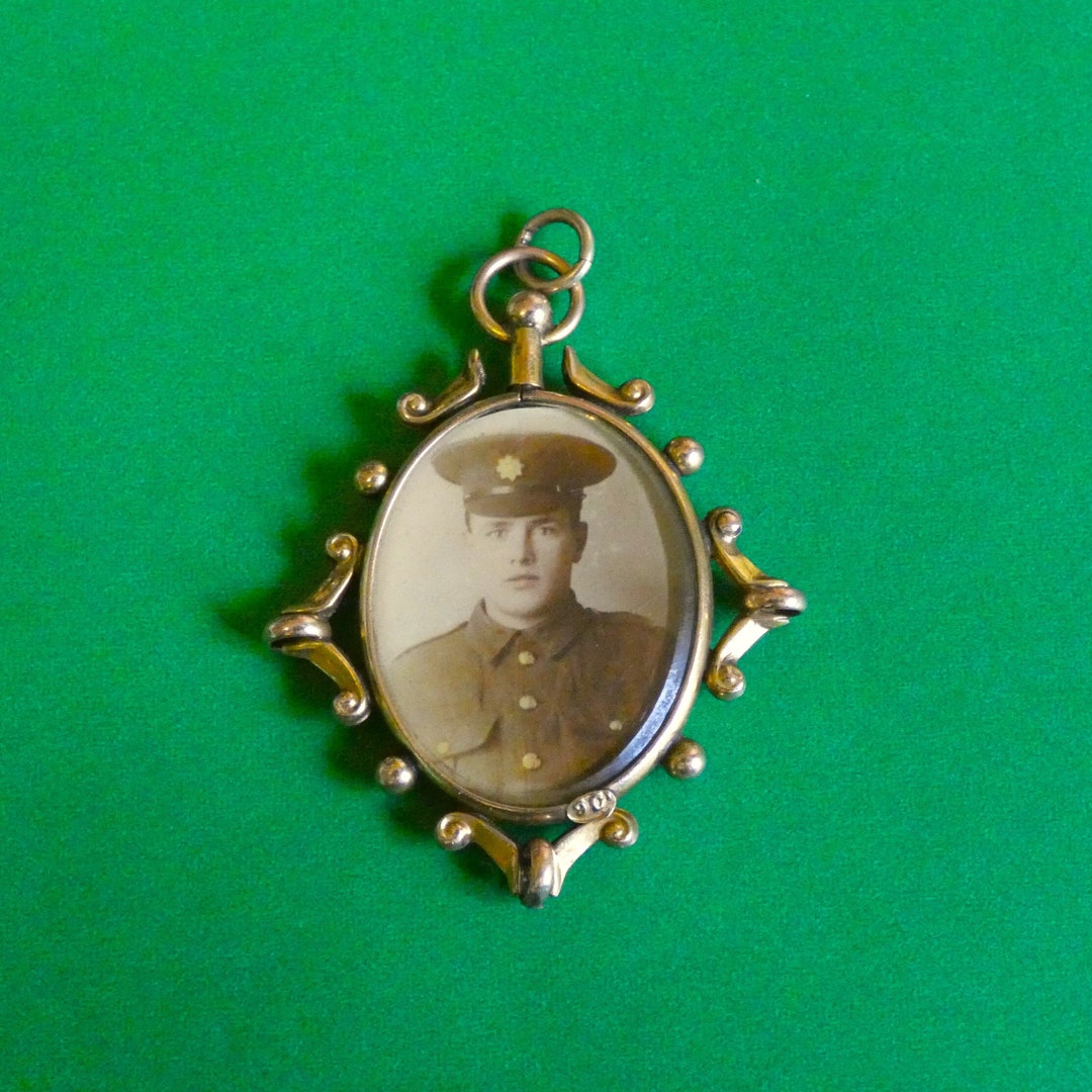 Antique Edwardian 9ct Gold First World War Double Portrait Locket - Etsy