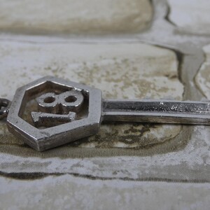 Vintage Silver 18 Eighteen Key to the Door Charm / Pendant - Etsy
