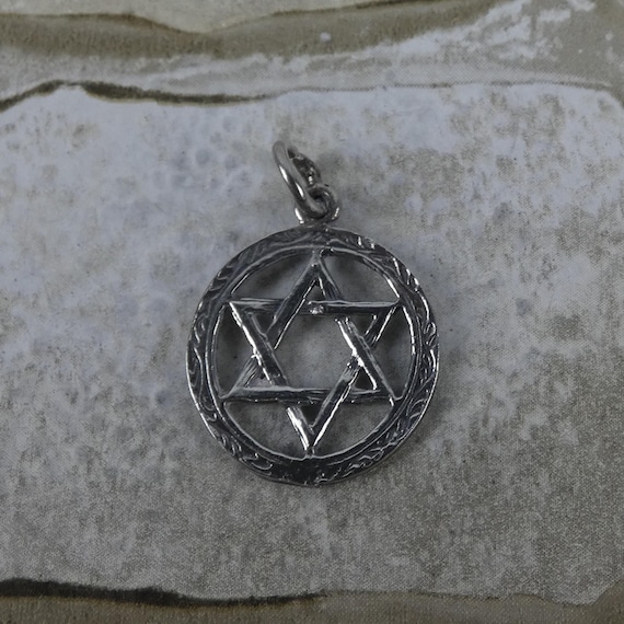 Vintage Sterling Silver Pentacle / Pentagram Star Pen… - Gem