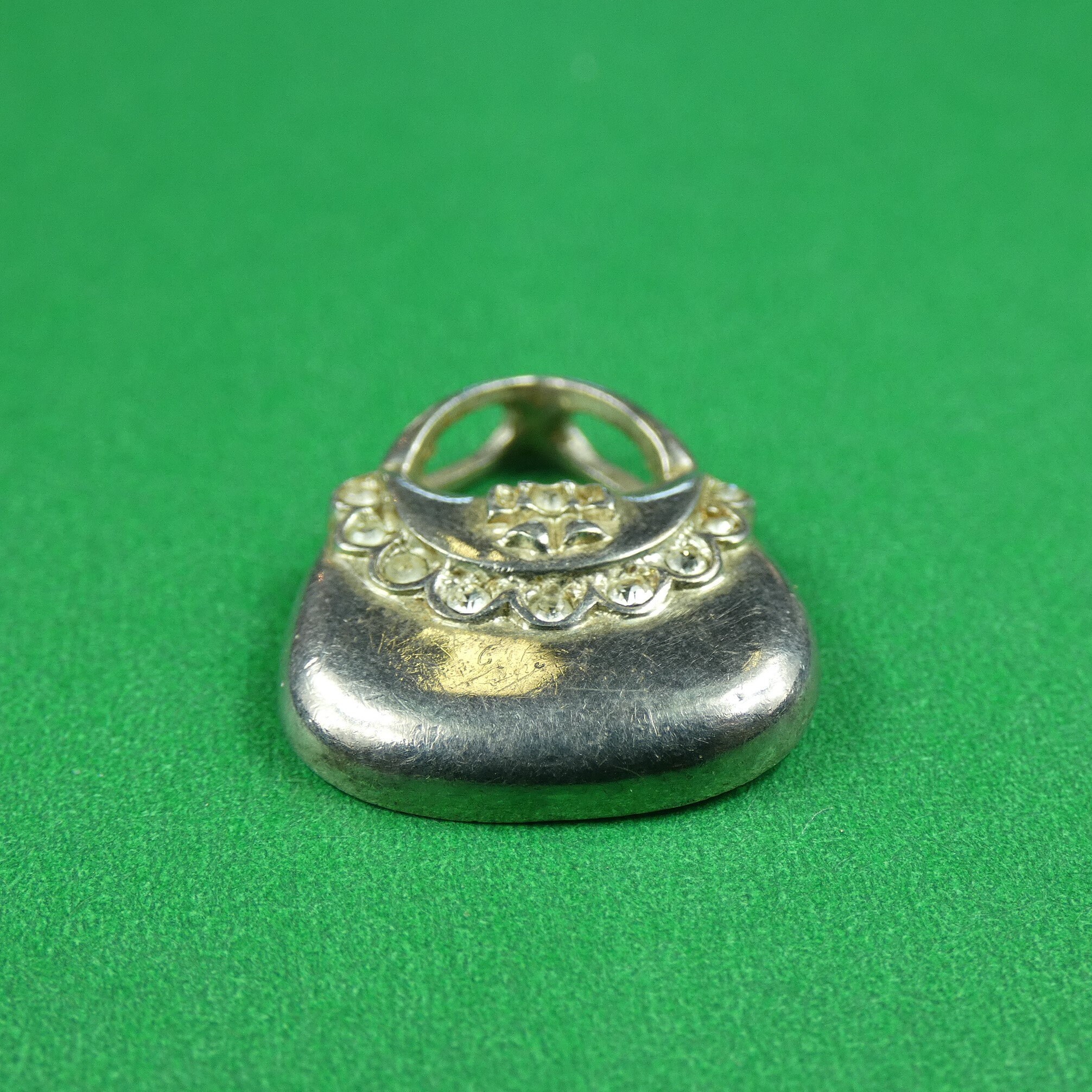 Vintage Sterling Silver and Paste Ladies Handbag / Purse Charm - Etsy