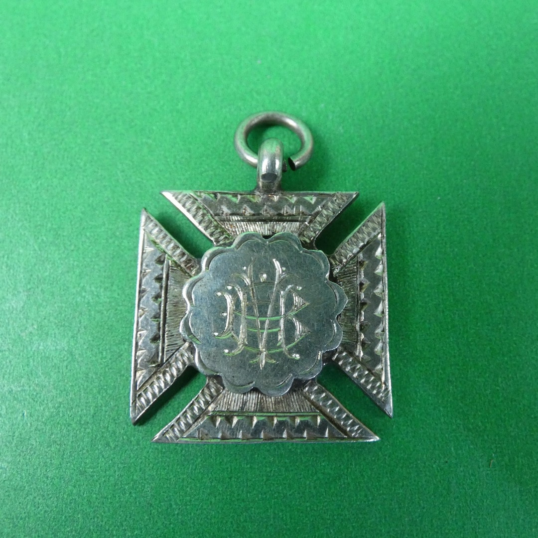 Vintage Hallmarked Silver Fob / Medal / Pendant Boxing Welterweight ...