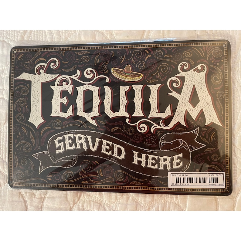 Tequila Tin Wall Bar Kitchen Tiki Hut Mancave Sign - Etsy
