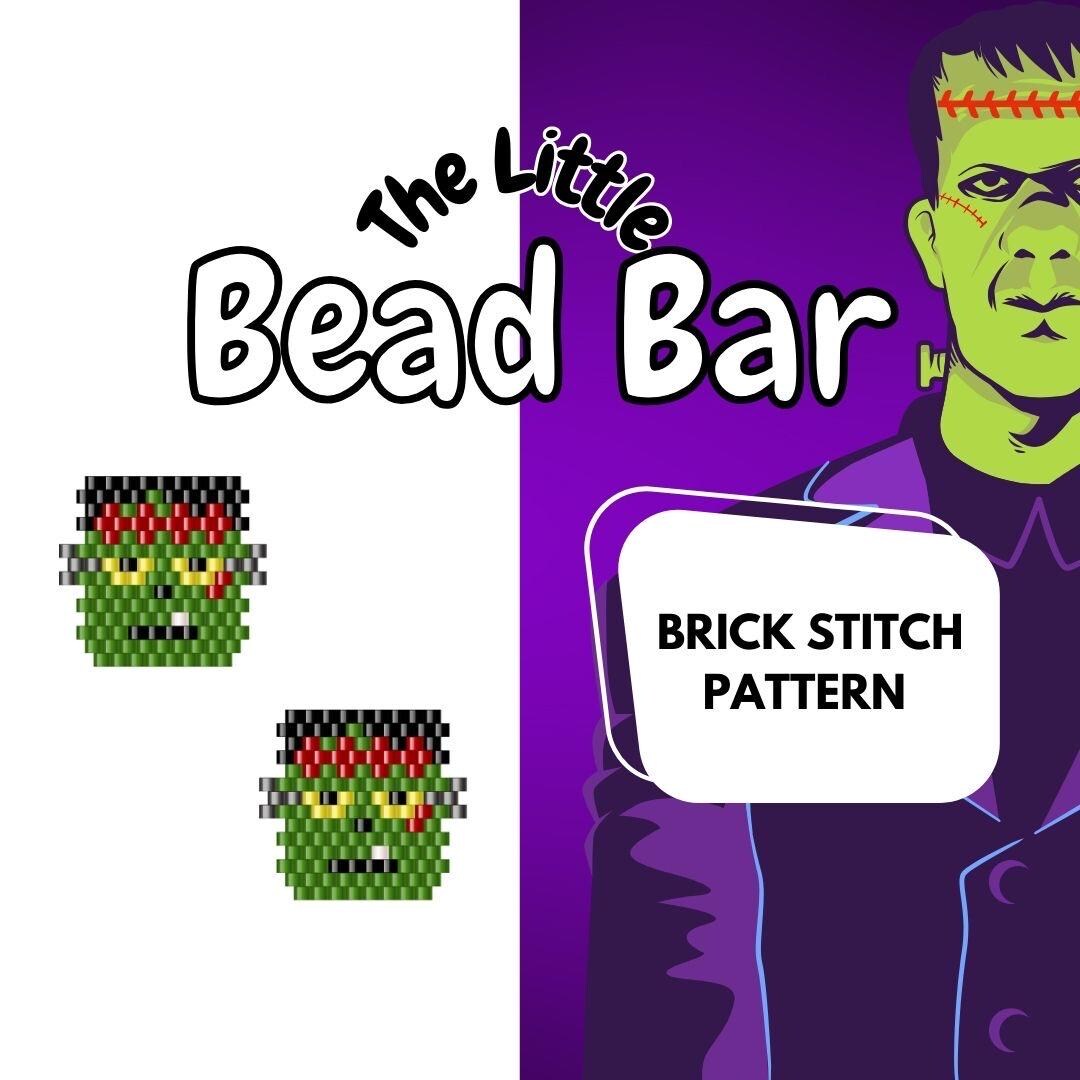 Halloween Frankenstein Monster Pattern Brick Stitch Miyuki Delica 11/0 ...