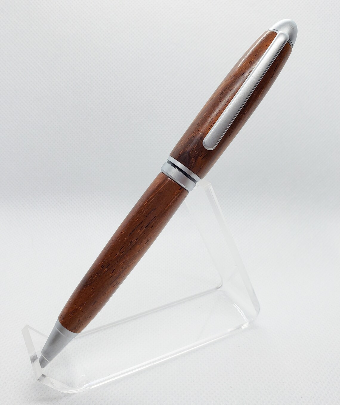 Brushed Satin Designer Pen, Handcrafted, Black Ink Made From Cocobolo ...