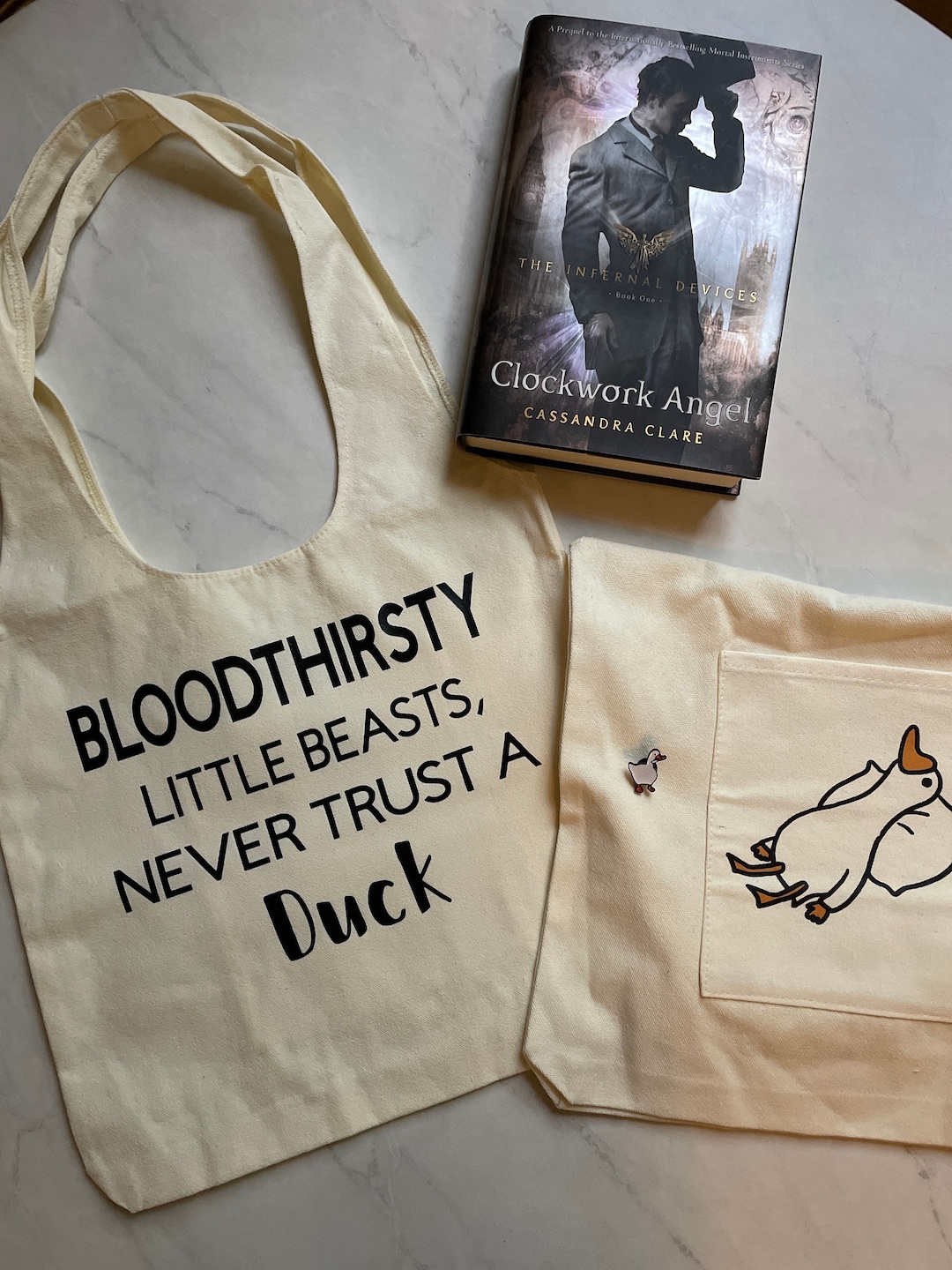 Never Trust a Duck Canvas Tote, Infernal Devices, William Herondale ...