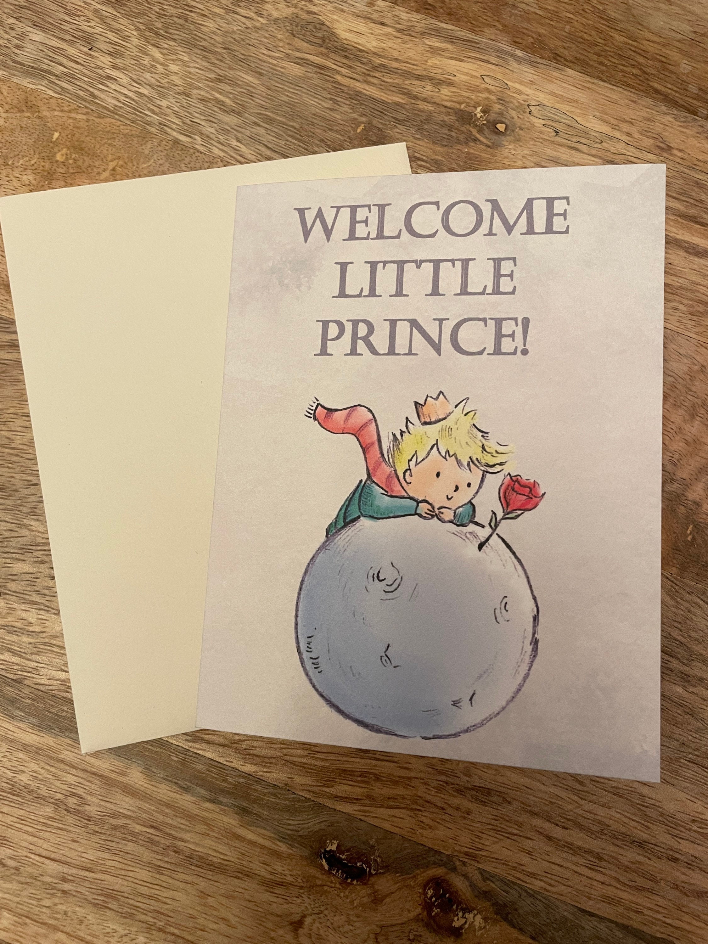 The Little Prince Baby Greeting Card Baby Shower Welcome Baby Welcome ...