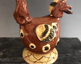 Redware Chicken - Etsy