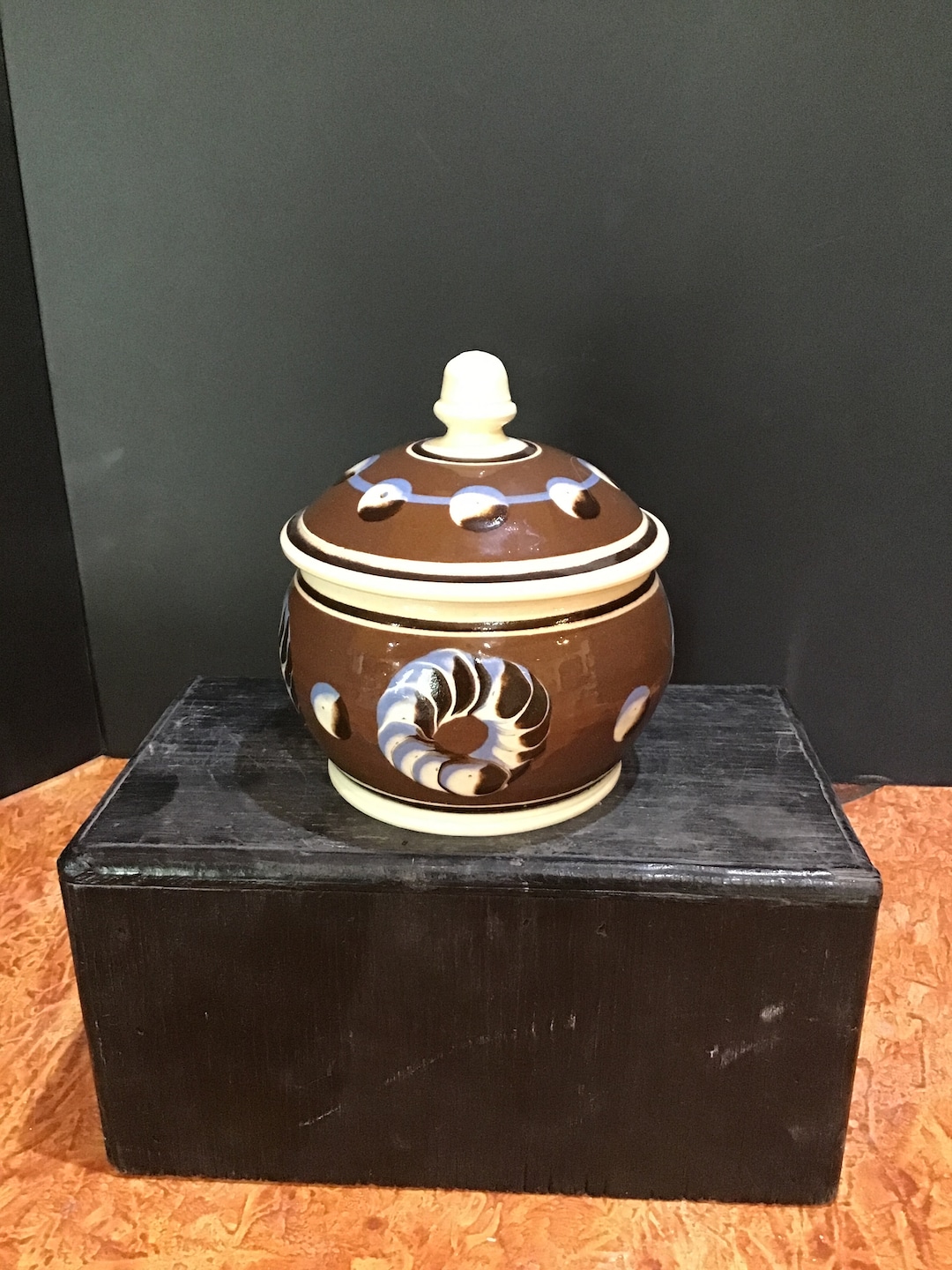 Jar Mocha Ware Handmade Pottery - Etsy