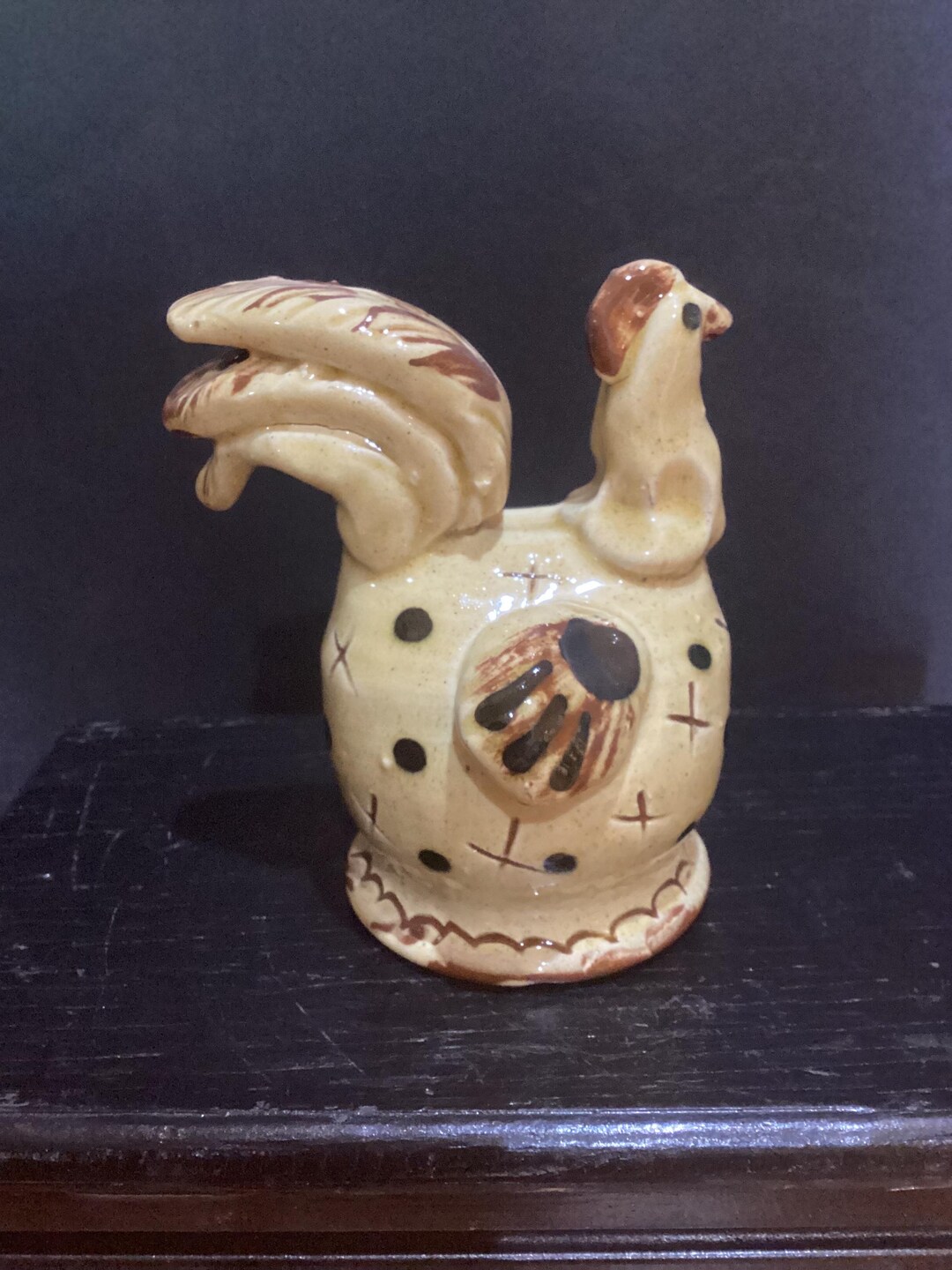 Sgafitto Redware Chicken - Etsy