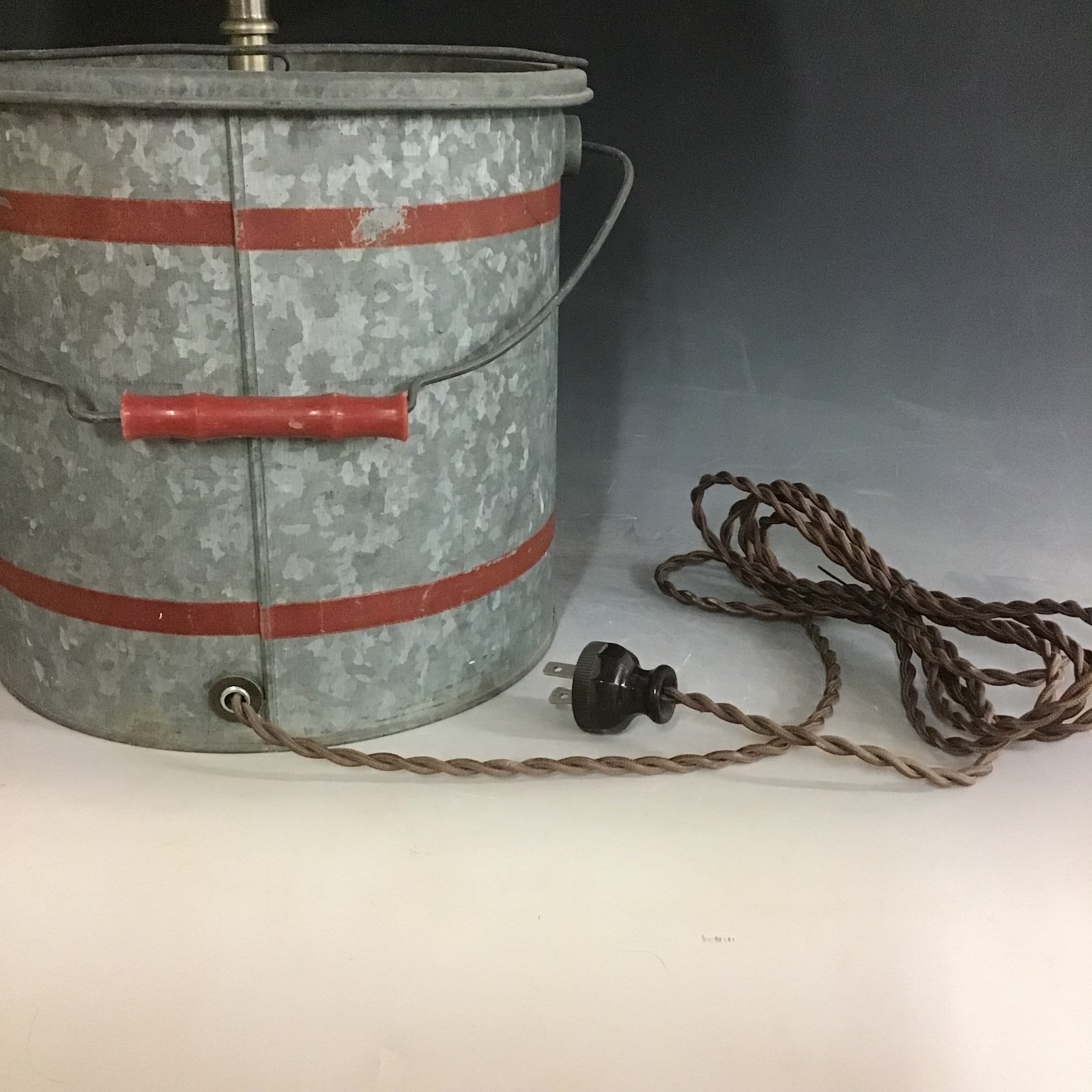 Vintage Minnows Bucket Lamp With Fish Shade - Etsy