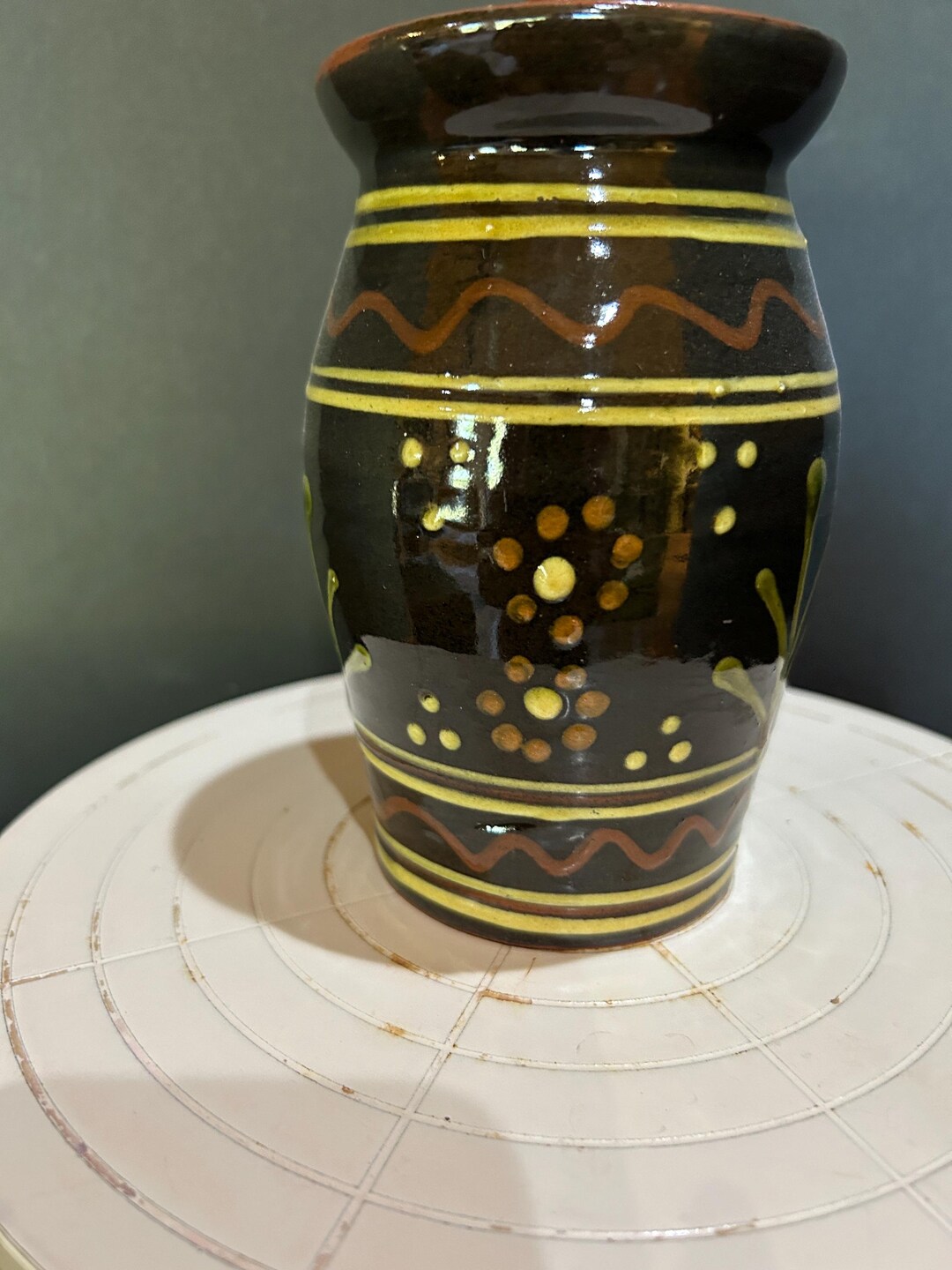 Black Redware Slip Trailed Canister - Etsy