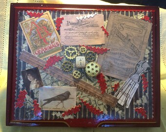 Decorated cigar box | Etsy