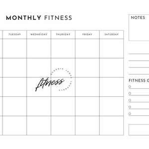 Ultimate Fitness Planner A4, A5, Letter Sizes Printable Workout and ...