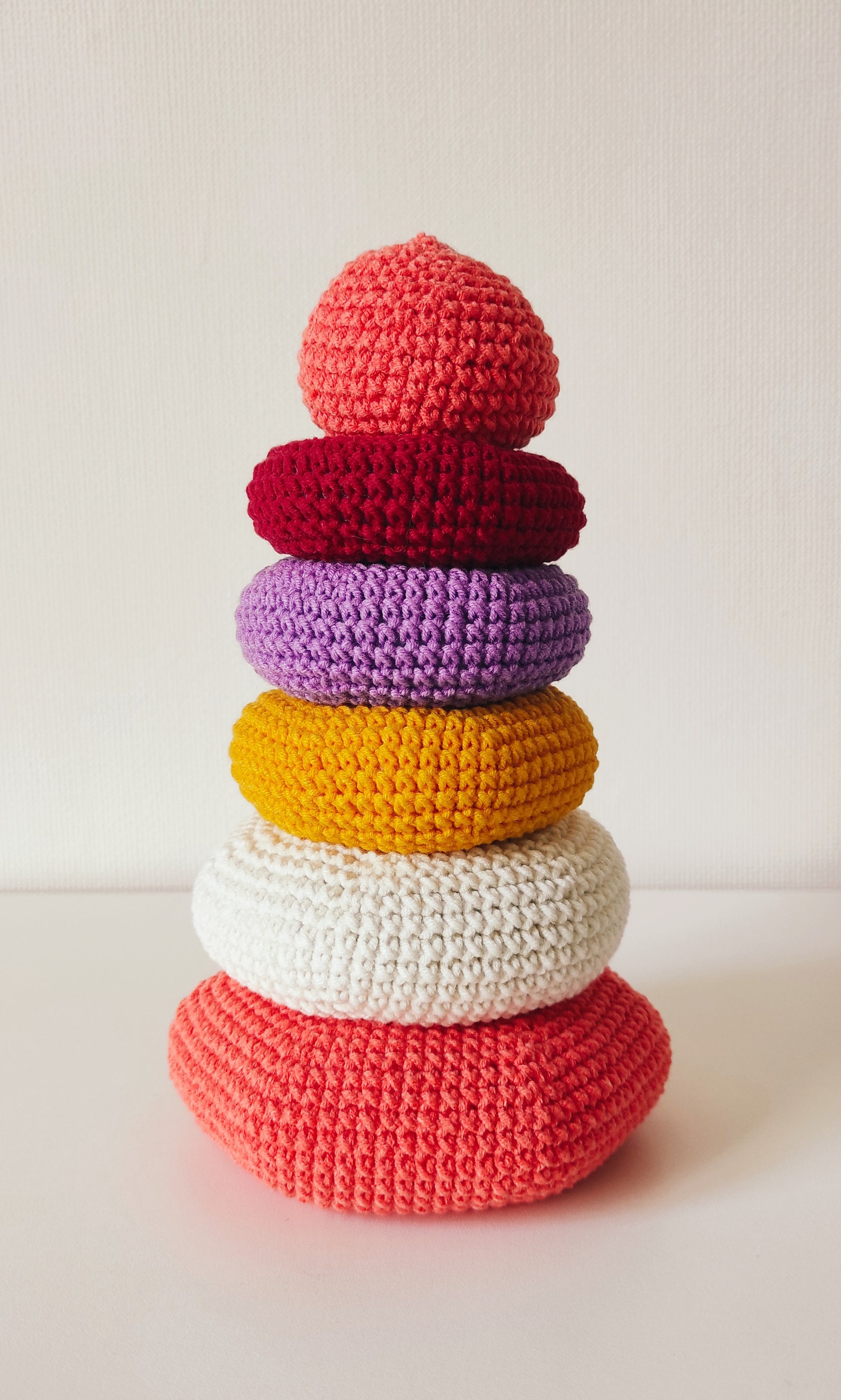 Crochet Pyramid Toy Montessori Sorting Toy Toddler Sorter - Etsy