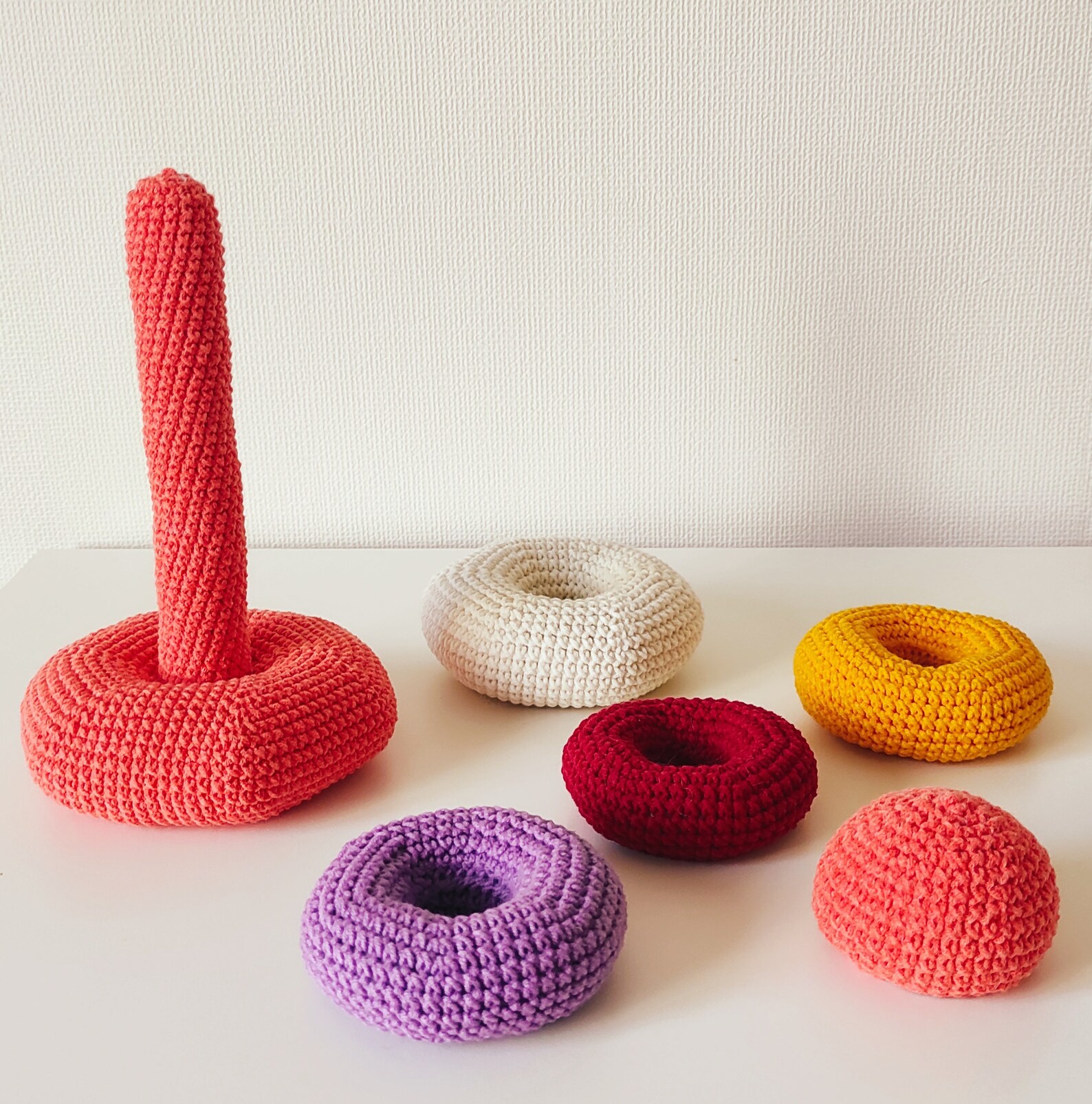 Crochet Pyramid Toy Montessori Sorting Toy Toddler Sorter - Etsy