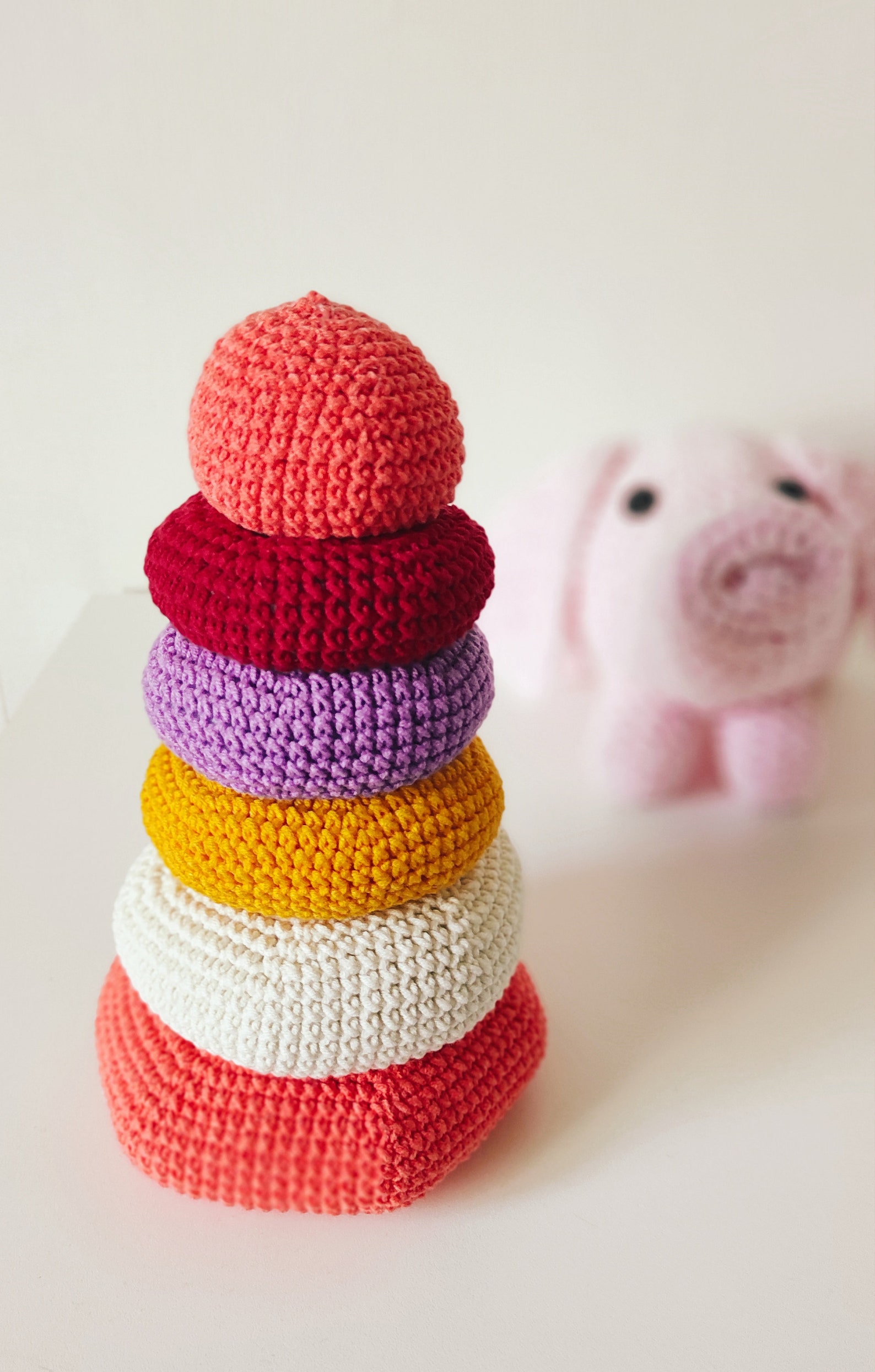 Crochet Pyramid Toy Montessori Sorting Toy Toddler Sorter - Etsy