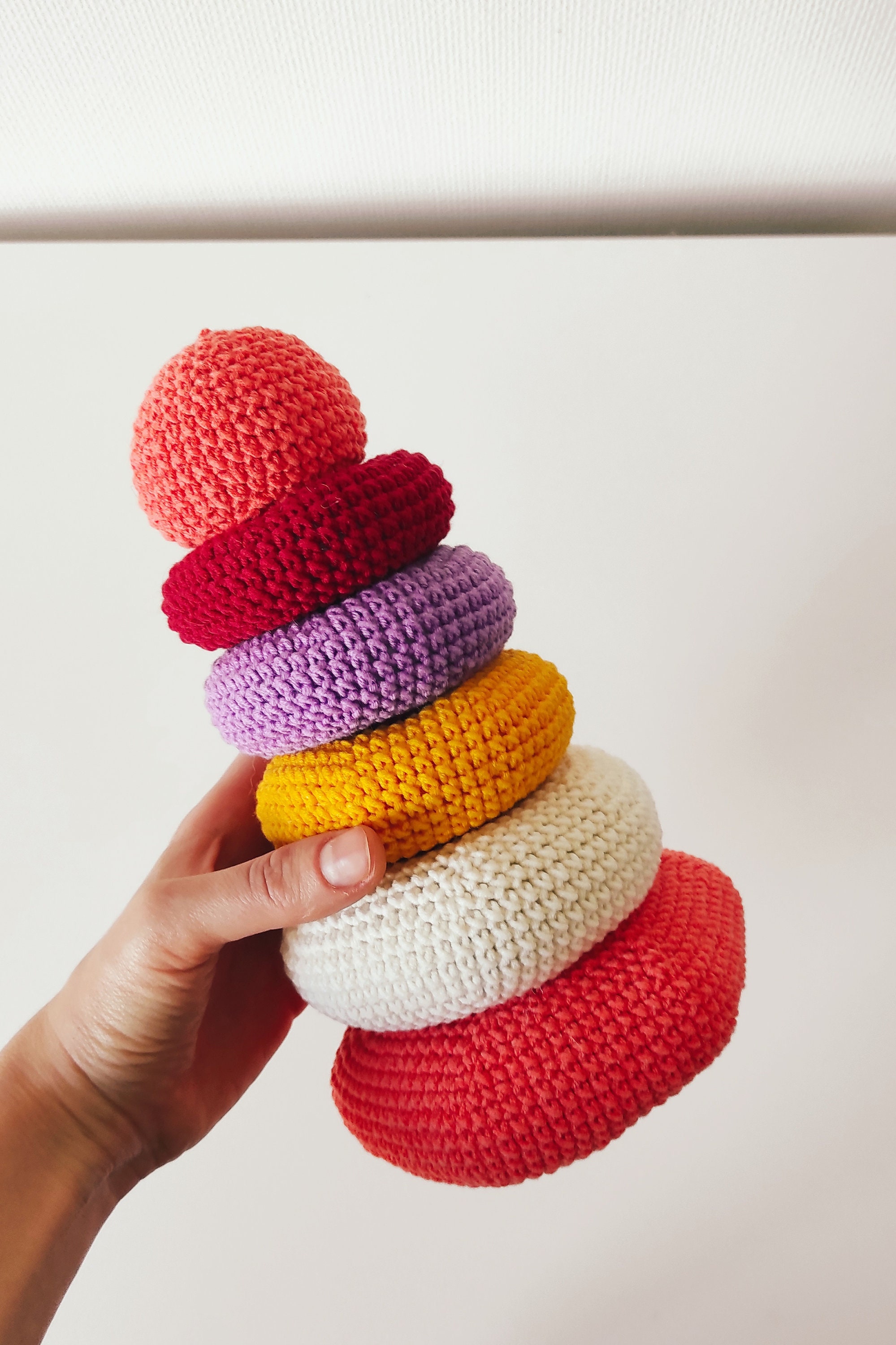 Crochet Pyramid Toy Montessori Sorting Toy Toddler Sorter - Etsy