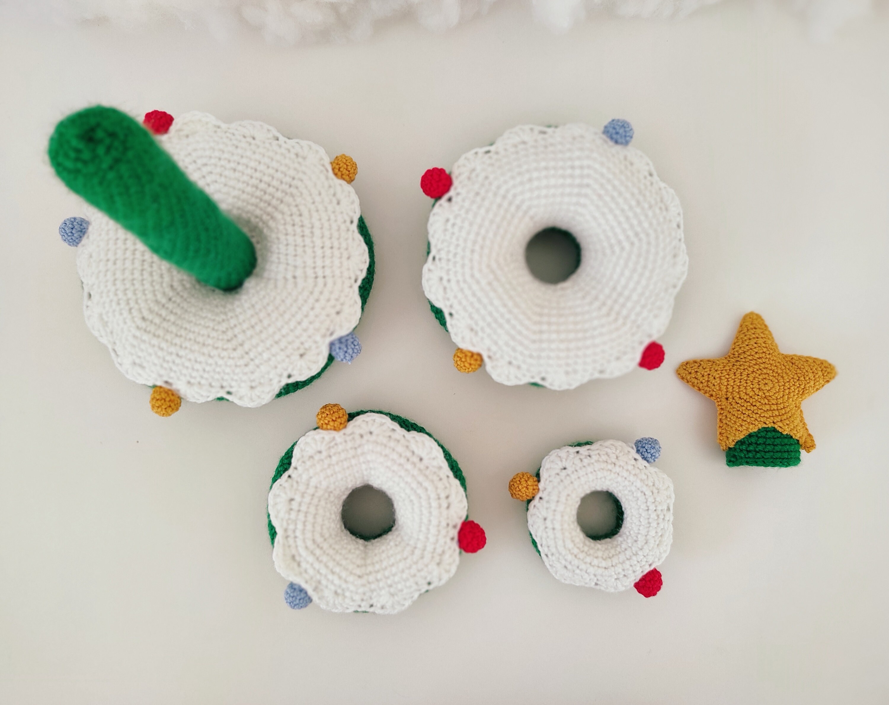 Crochet Christmas Tree Ring Stacker. Crochet Holidays Toy. Montessori ...