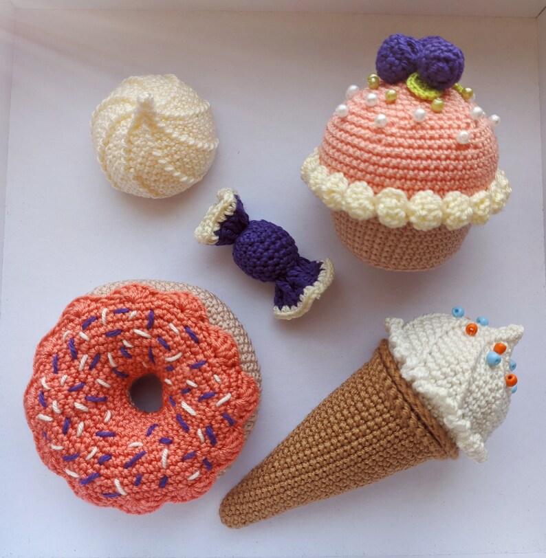 Crochet Candy Bar Set Play Food Sweets Candy Toy Set - Etsy