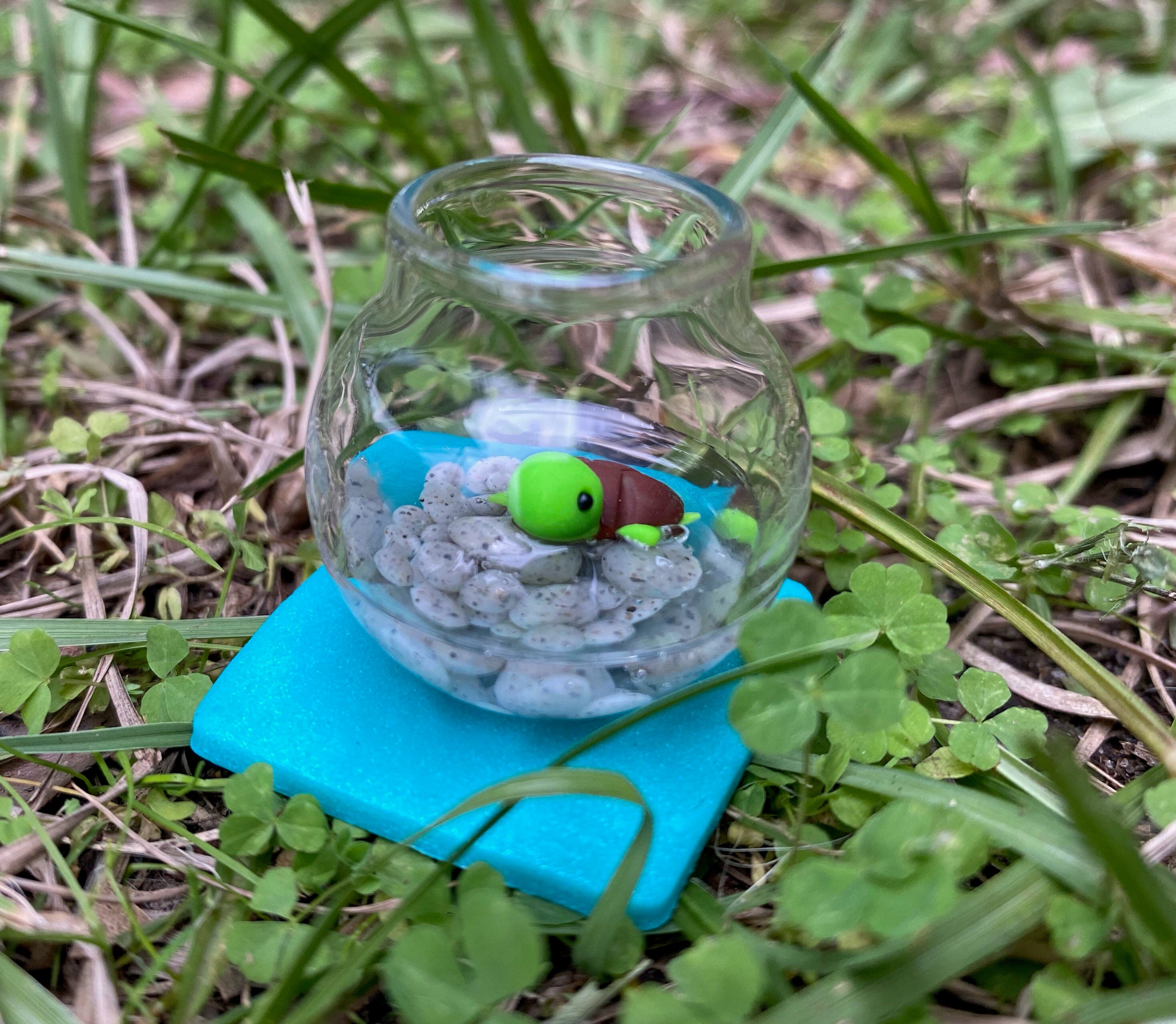 Mini Turtle Tank Polymer Clay Turtle Turtle Fish Bowl - Etsy
