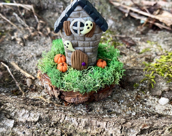 Mini Haunted House Handmade Polymer Clay Halloween House - Etsy