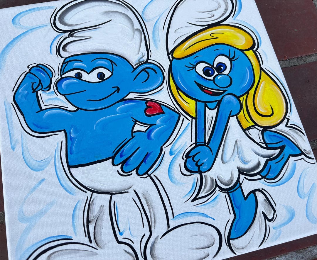 Artist’s Interpretation of Smurfs Characters Hefty and Smurfette as an ...