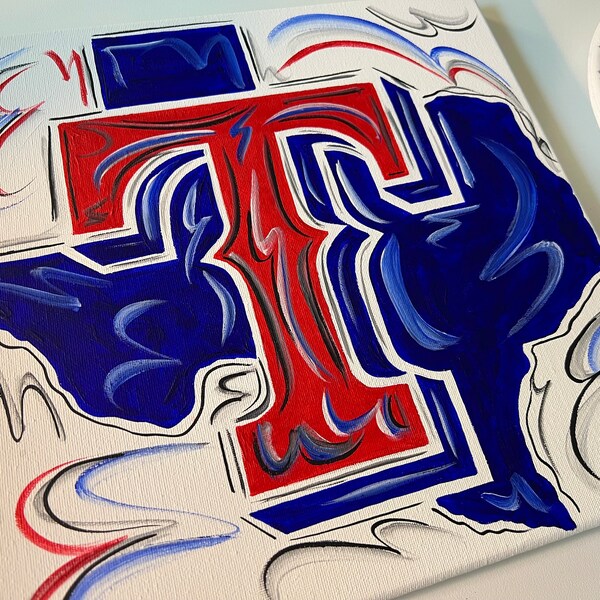 Texas Rangers Painting - Etsy