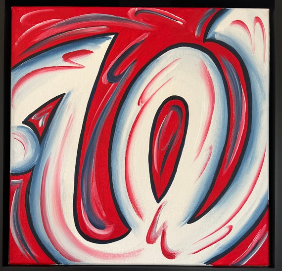 Abstract Baseball Painting