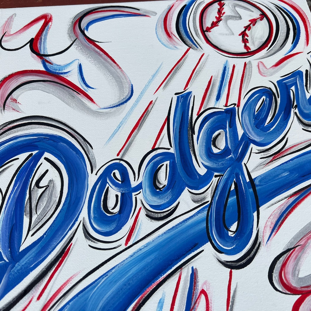Artist’s Interpretation of LA Dodgers Baseball as an Abstract Painting ...