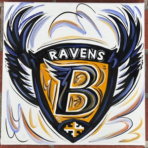 Artistic Interpretation of Baltimore Ravens as an Abstract - Etsy