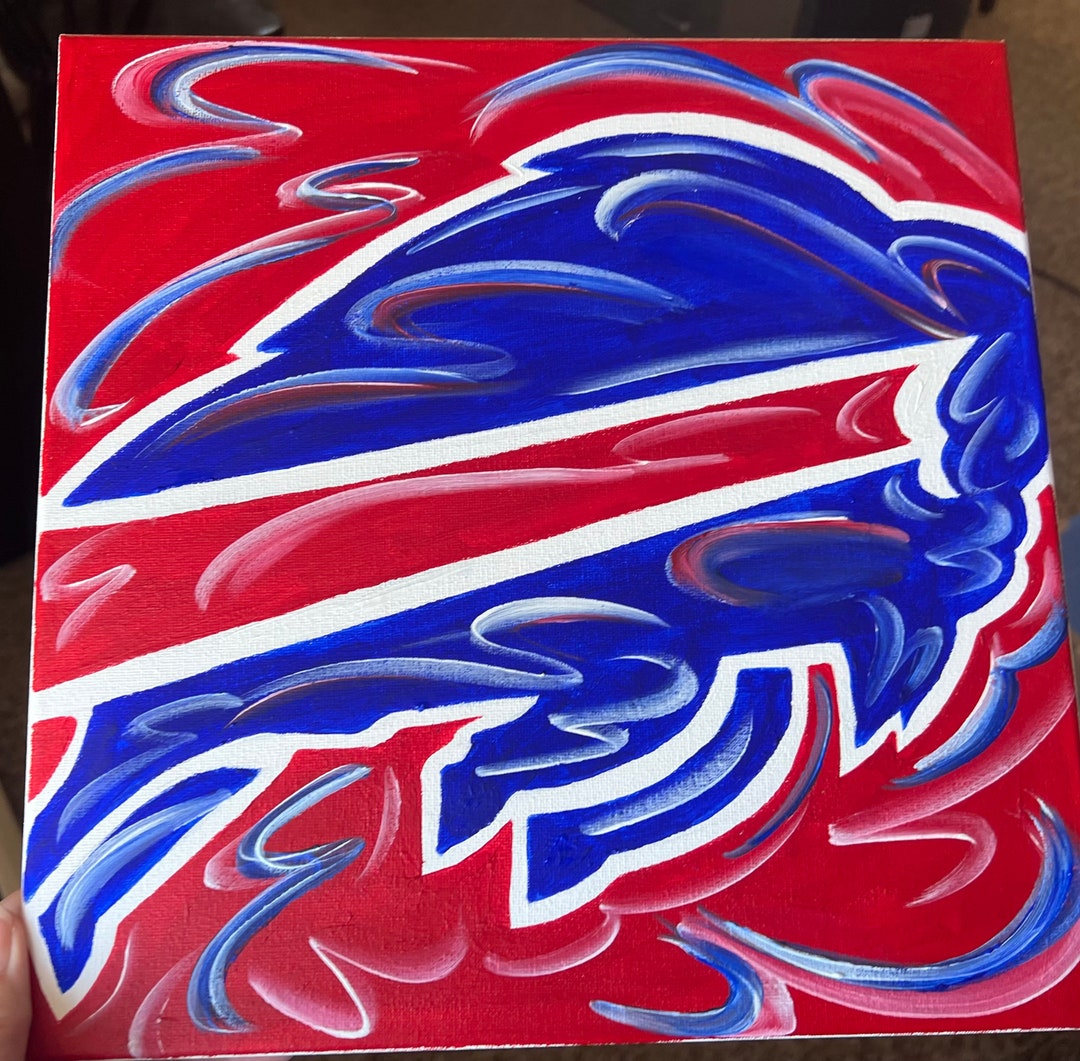 Buffalo Bills Abstract Painting Art Football Red Background - Etsy