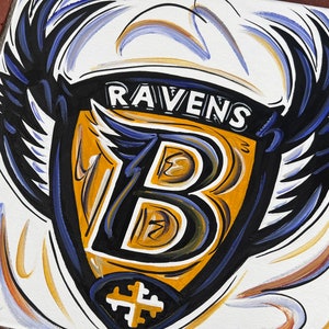 Artistic Interpretation of Baltimore Ravens as an Abstract - Etsy
