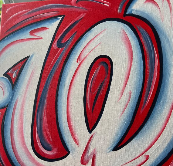 Abstract Baseball Painting