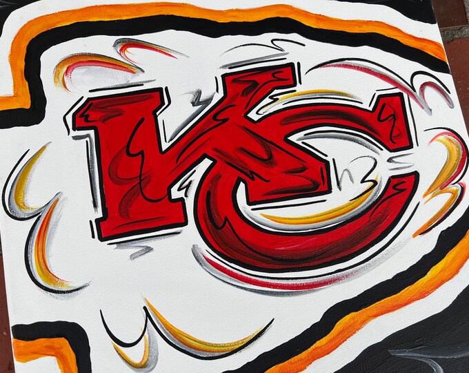 Artist’s Interpretation of KC Chiefs as an Abstract Painting Art ...