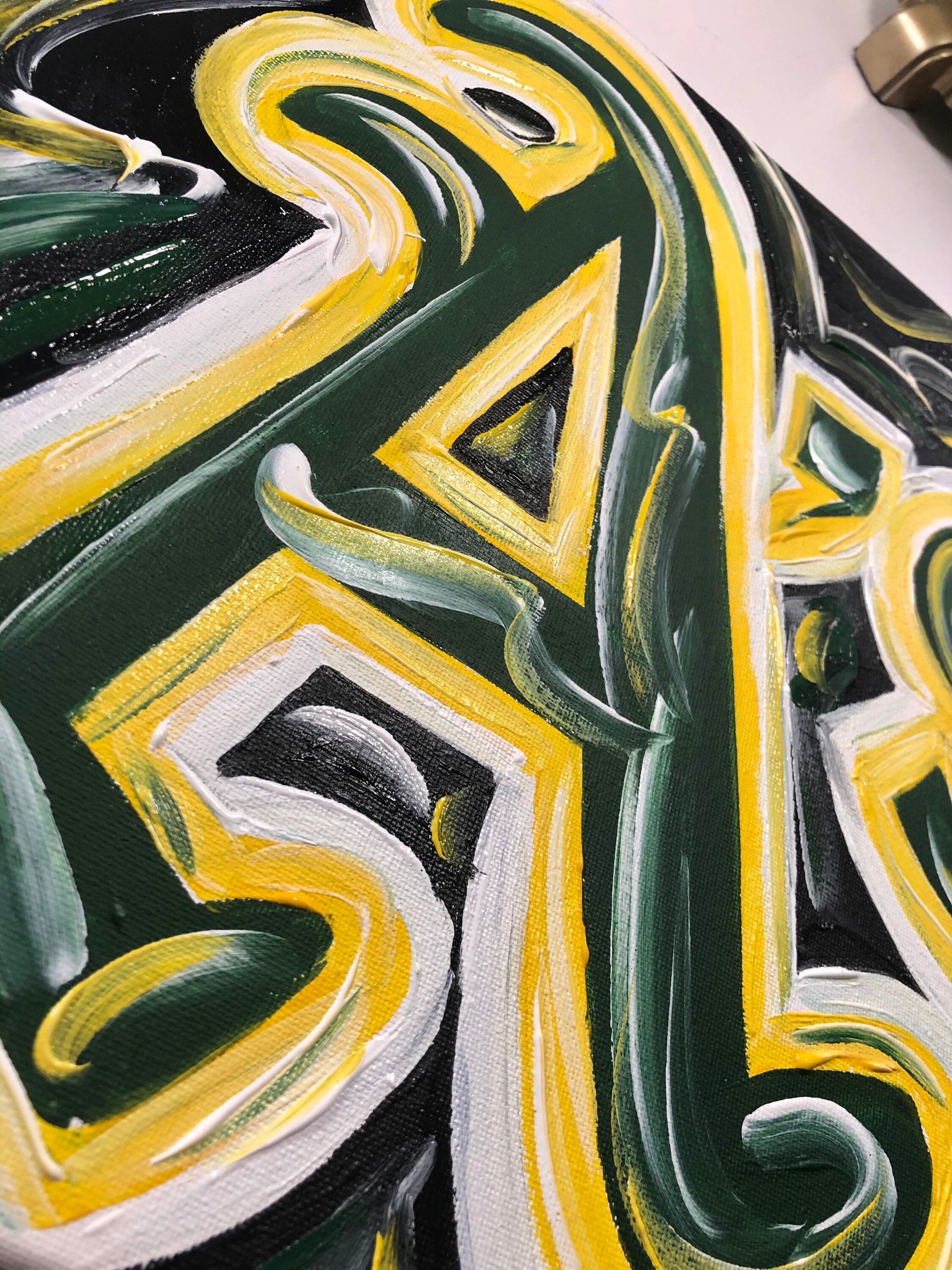 Abstract Baseball Painting