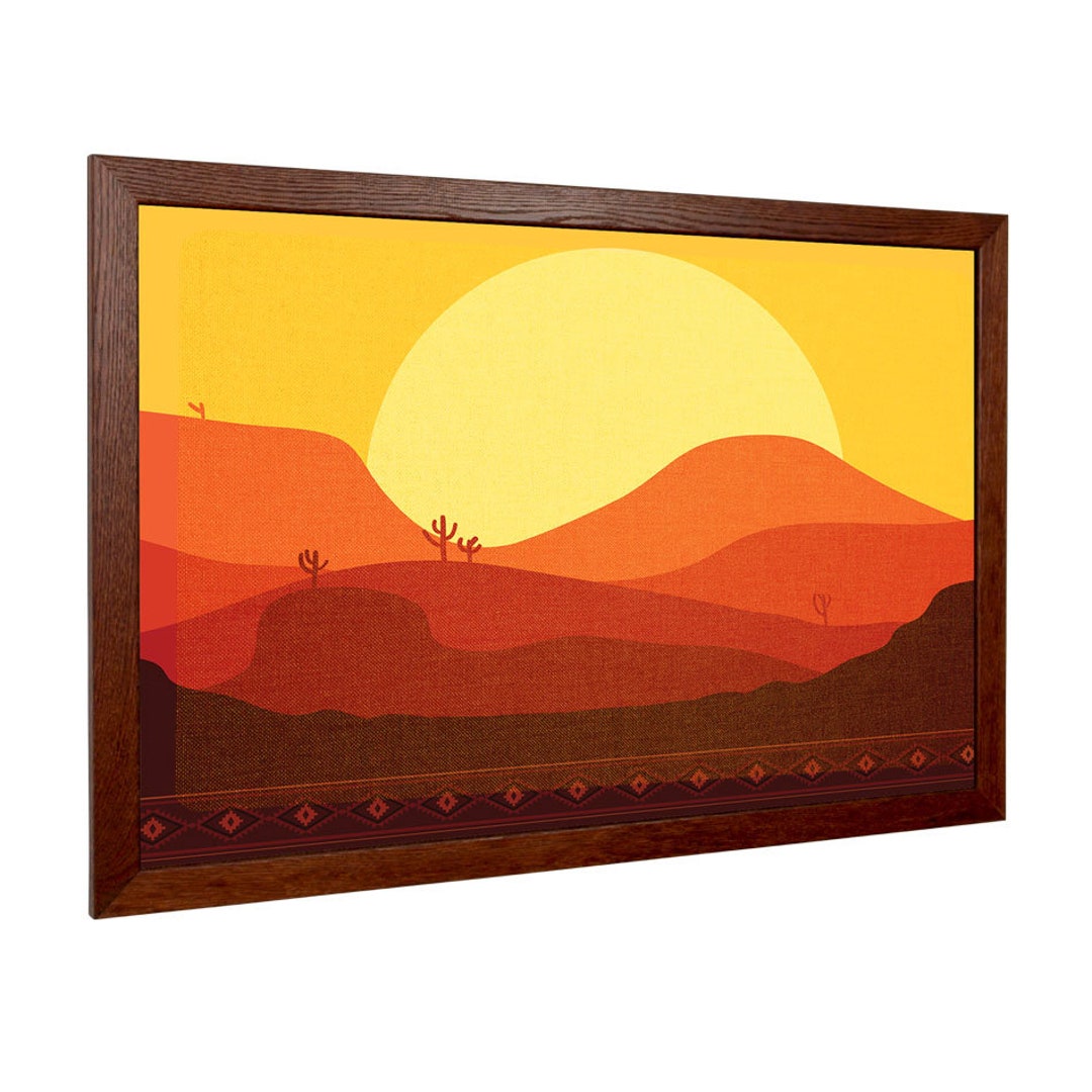 Desert Sunset Wood Frame Bulletin Board - Etsy