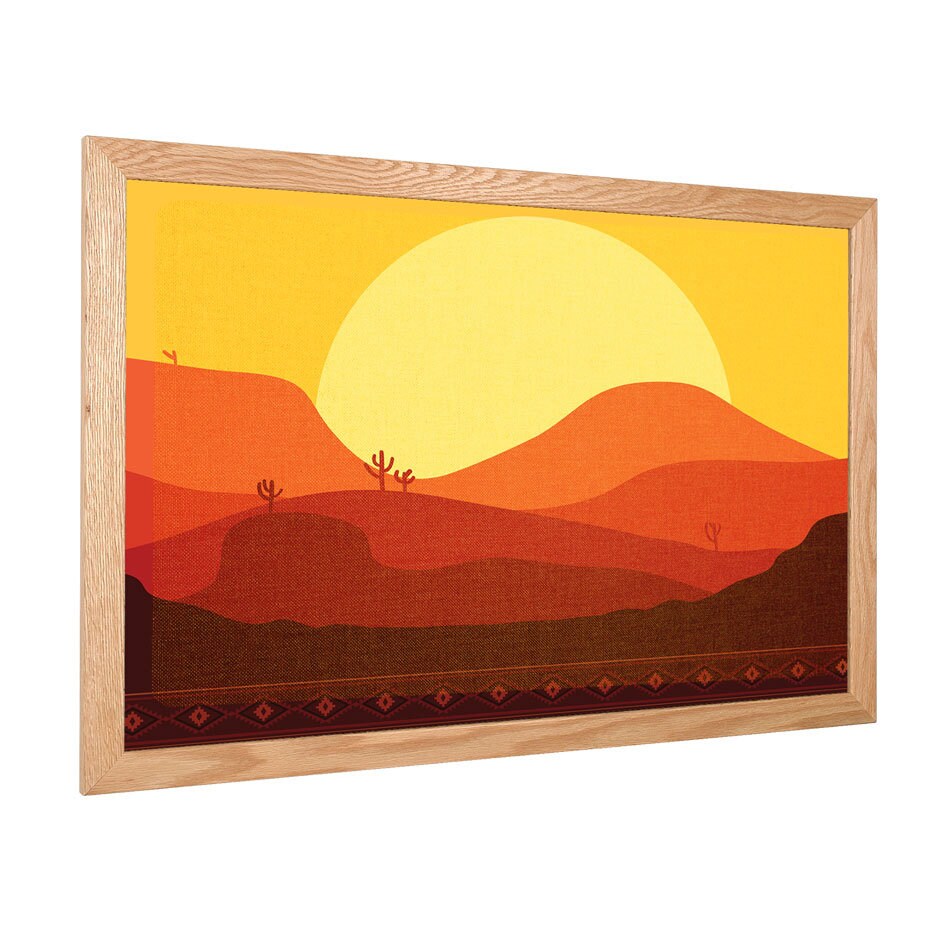 Desert Sunset Wood Frame Bulletin Board - Etsy