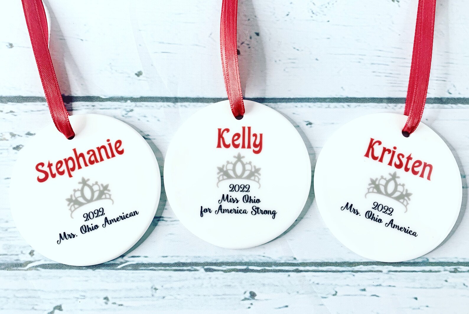 Personalized Pageant Title Holder Ceramic Ornament - Etsy