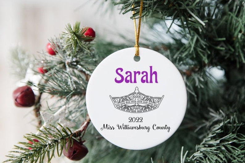 Personalized Pageant Title Holder Ceramic Ornament - Etsy