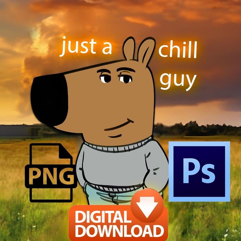 Chill Guy Png - Etsy