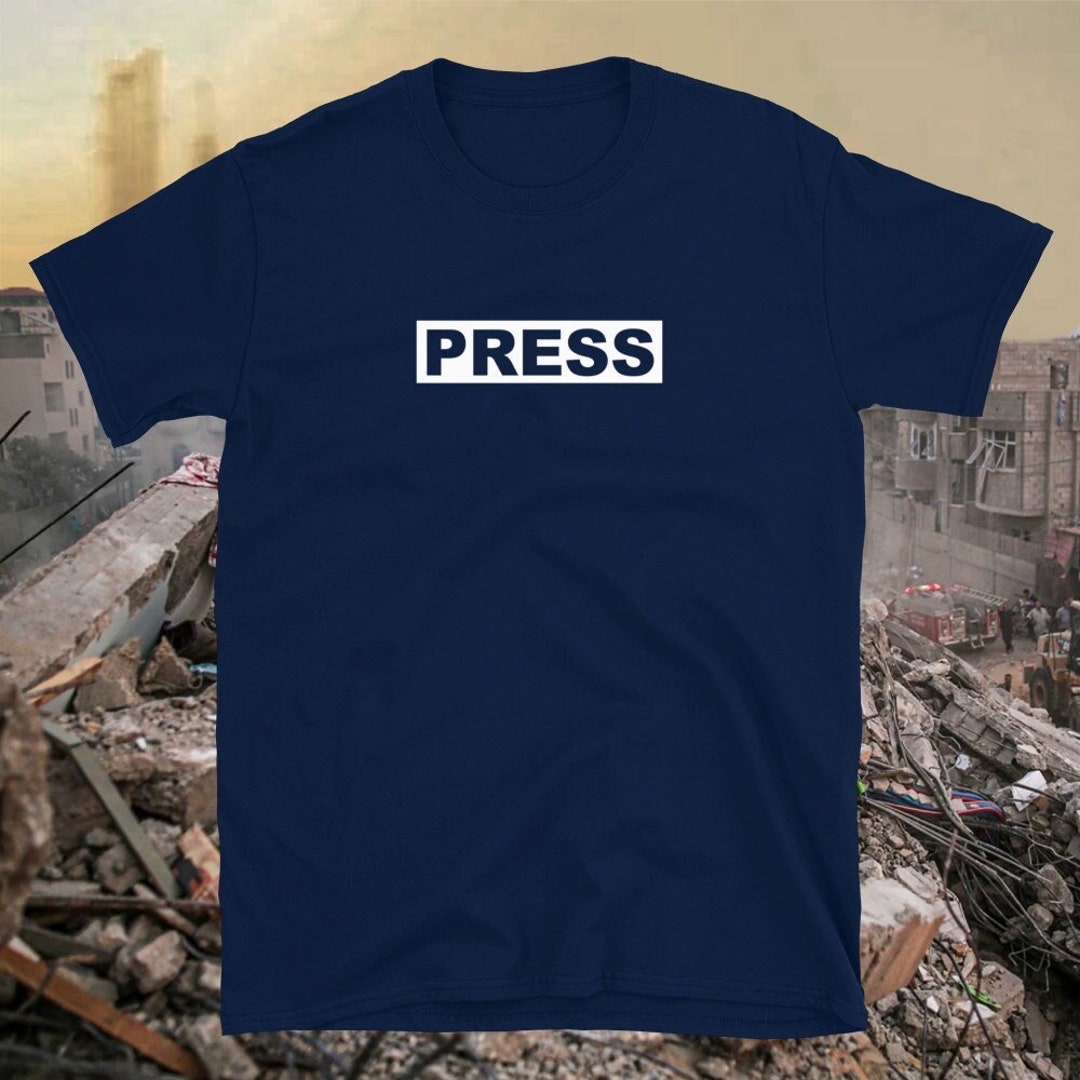 Press T-shirt (palestine Merch Inspired by Journalist Motaz Azaiza ...