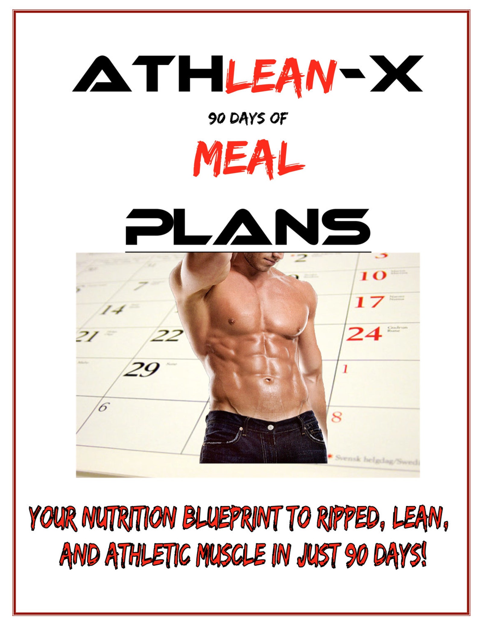 Athlean X 90 Day Workout & Meal Plan Diet Program Exercise Fitness ...