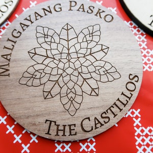 Custom Wood Parol Ornament| Filipino Parol| Personalized Ornament| Name ...