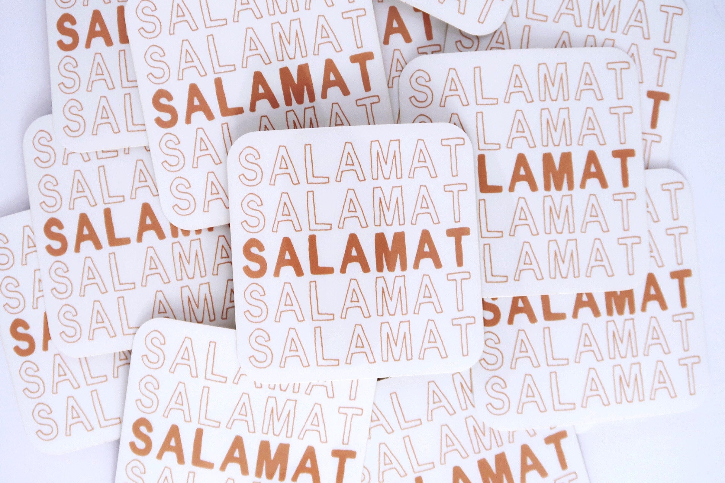 Salamat Filipino Vinyl Waterproof Sticker - Etsy Ireland
