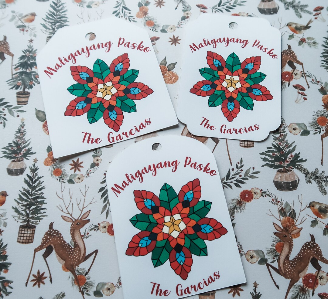 Custom Parol Gift Tags Filipino Parol Filipino Christmas Maligayang ...