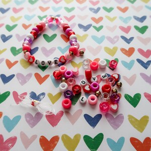 Valentines Day DIY Friendship Bracelet Custom Stretch Bracelet DIY ...